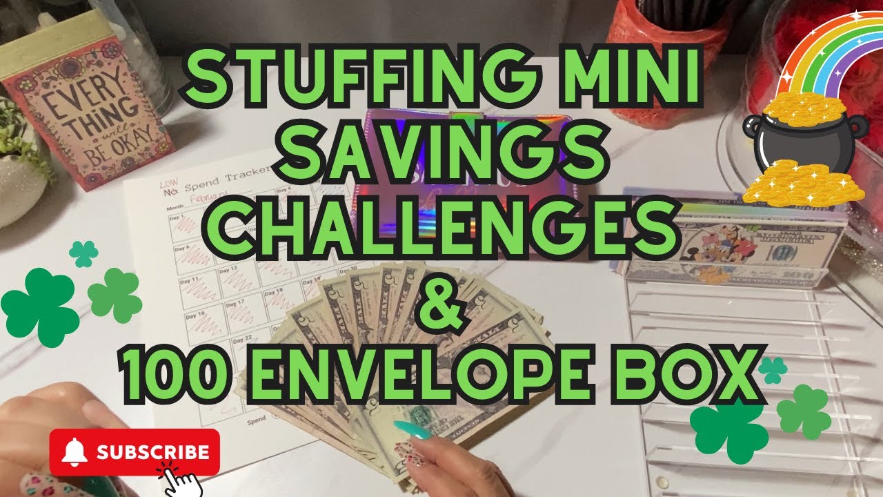 Cash Stuffing Mini Savings Challenges | 100 Envelope Challenge | I won ...