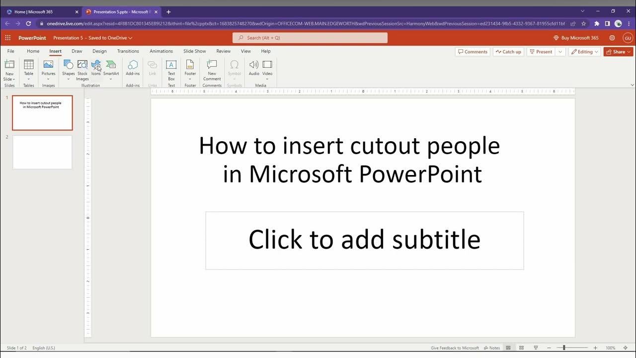 How to insert cutout people in Microsoft PowerPoint - YouTube