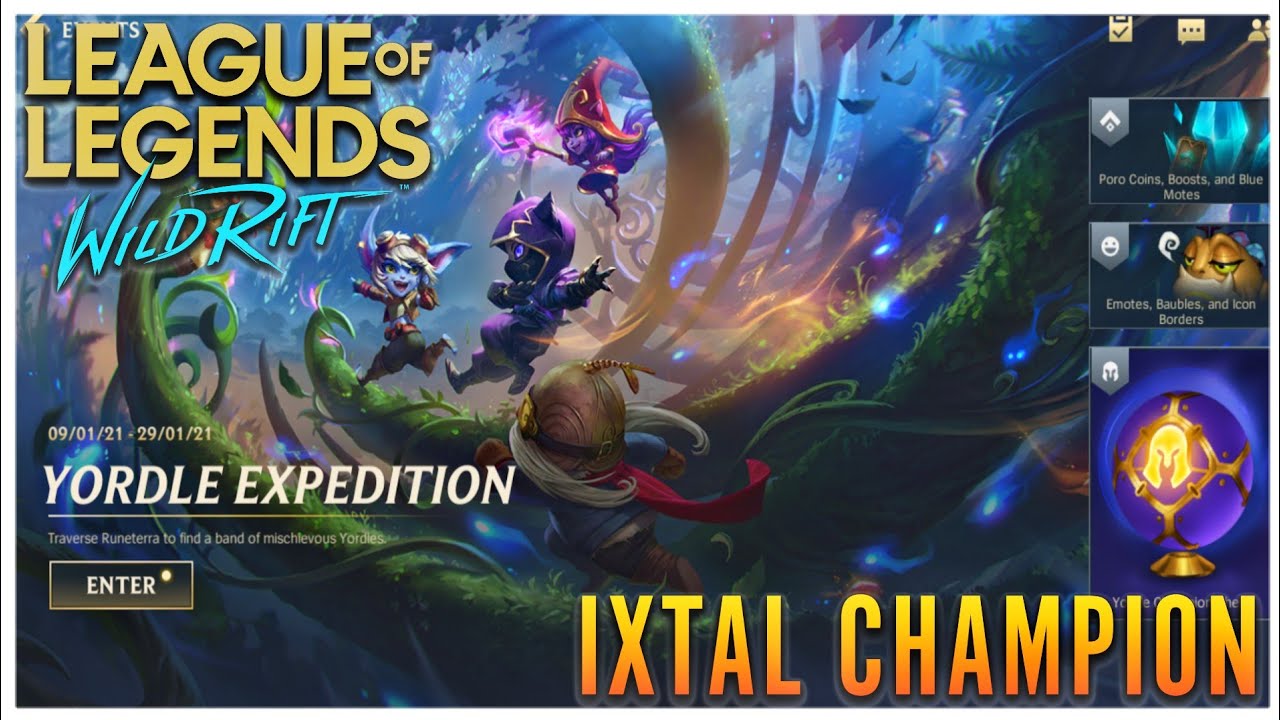 LOL MOBILE! Win 1 Games With IXTAL Champion on Your Team! Wild Rift New ...