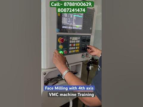 4th axis on VMC Machine/ face milling on vmc - YouTube