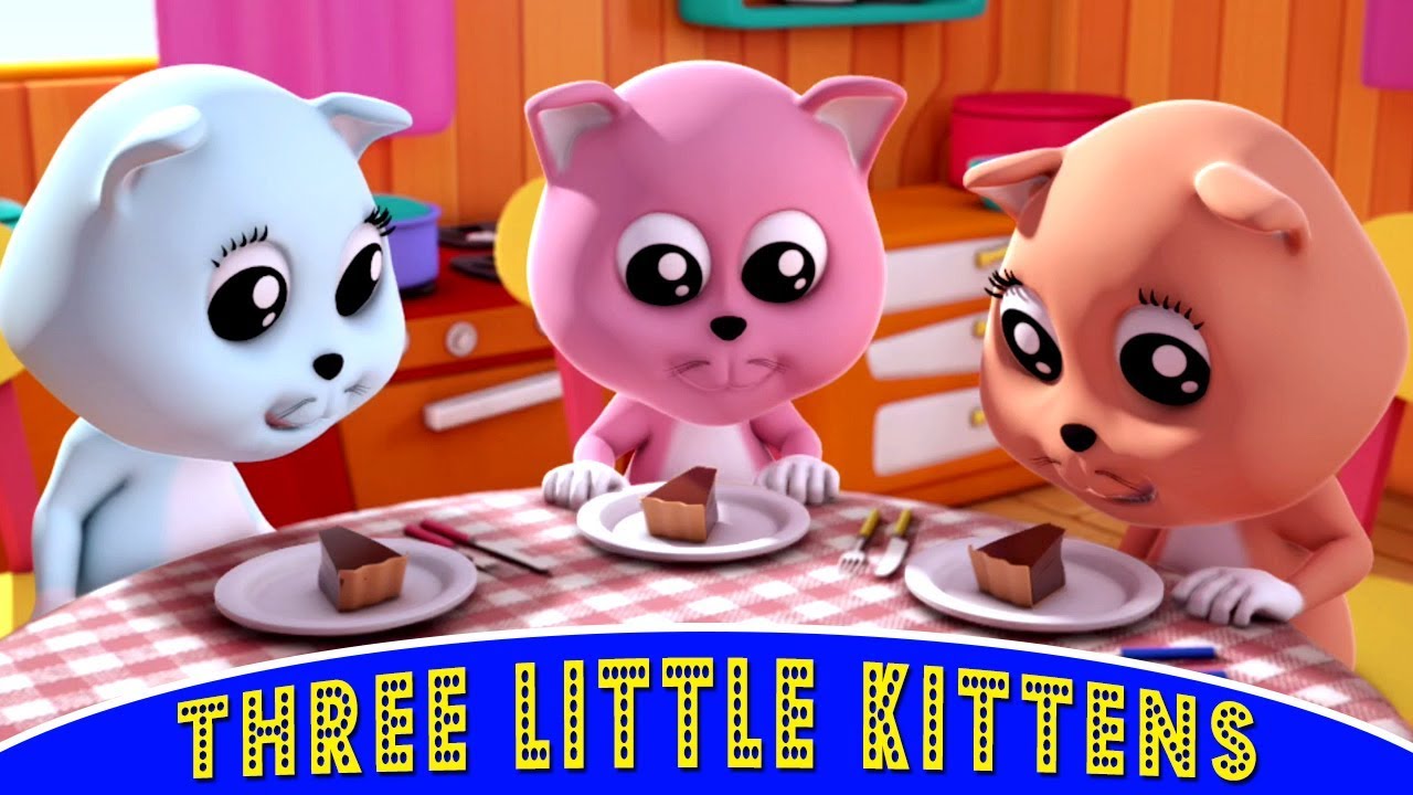 Drei kleine Kätzchen | Kinderlied | Kitten Reime | Three Little Kittens ...