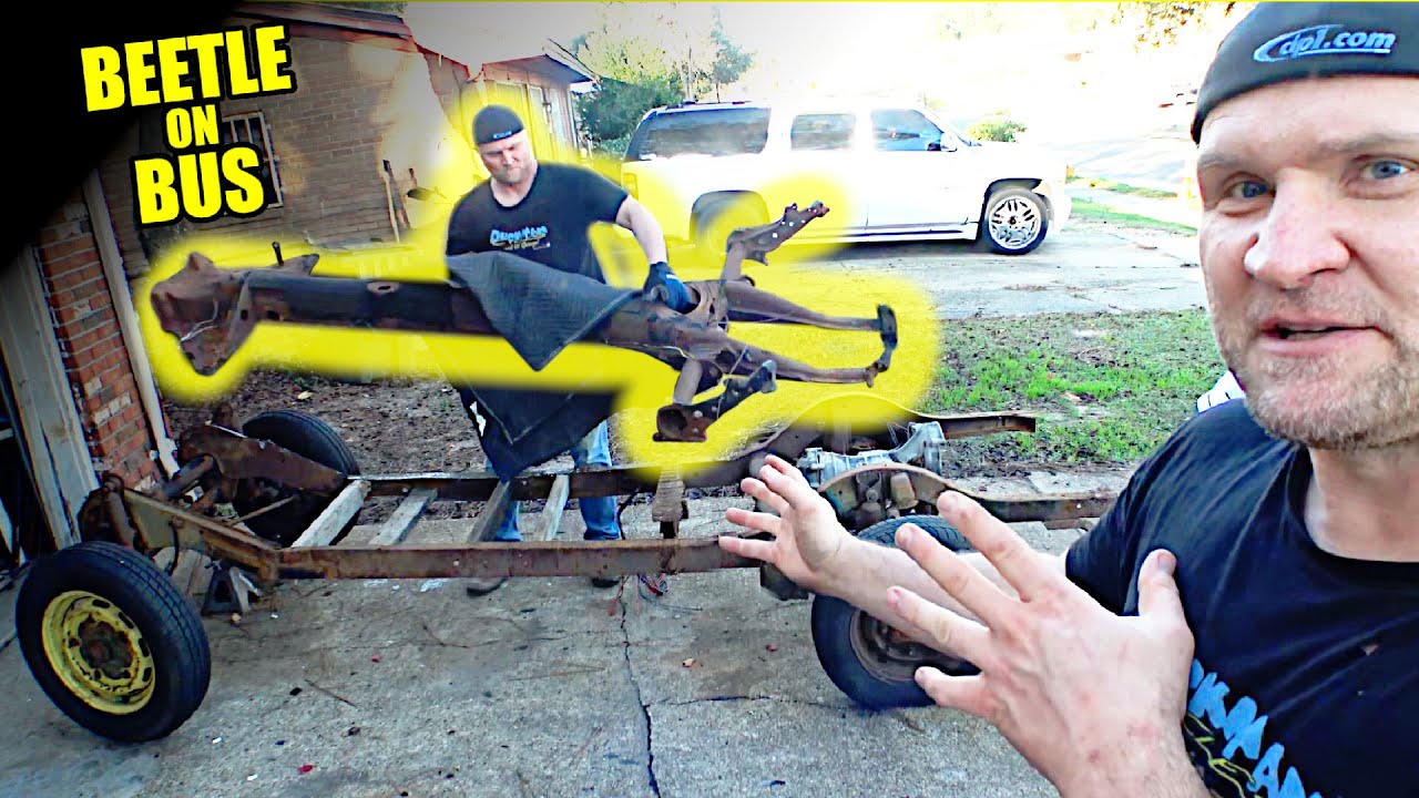 Beetle on Bus Frame? -1967 VW Bus Frame Restore - 04 - YouTube