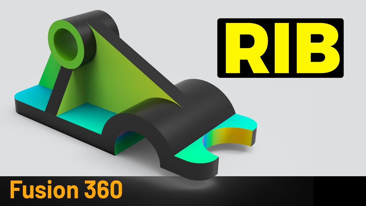 Autodesk Fusion 360 Extrude and Rib - Exercise 30 - YouTube