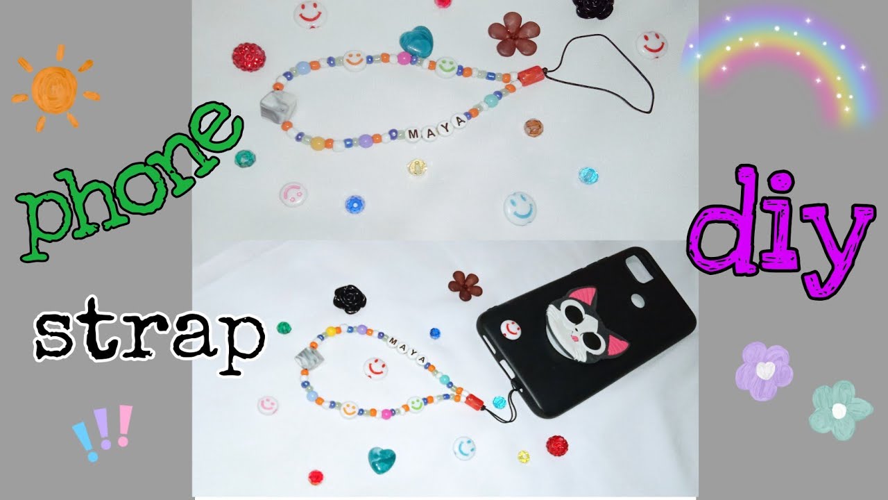 ️ DIY 8 || Phone strap keychain | how to make phone strap keychain ...