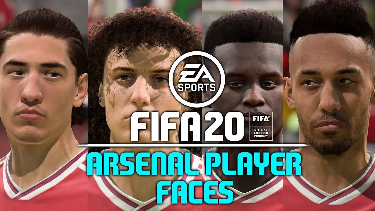 FIFA 20 ARSENAL PLAYER FACES - YouTube