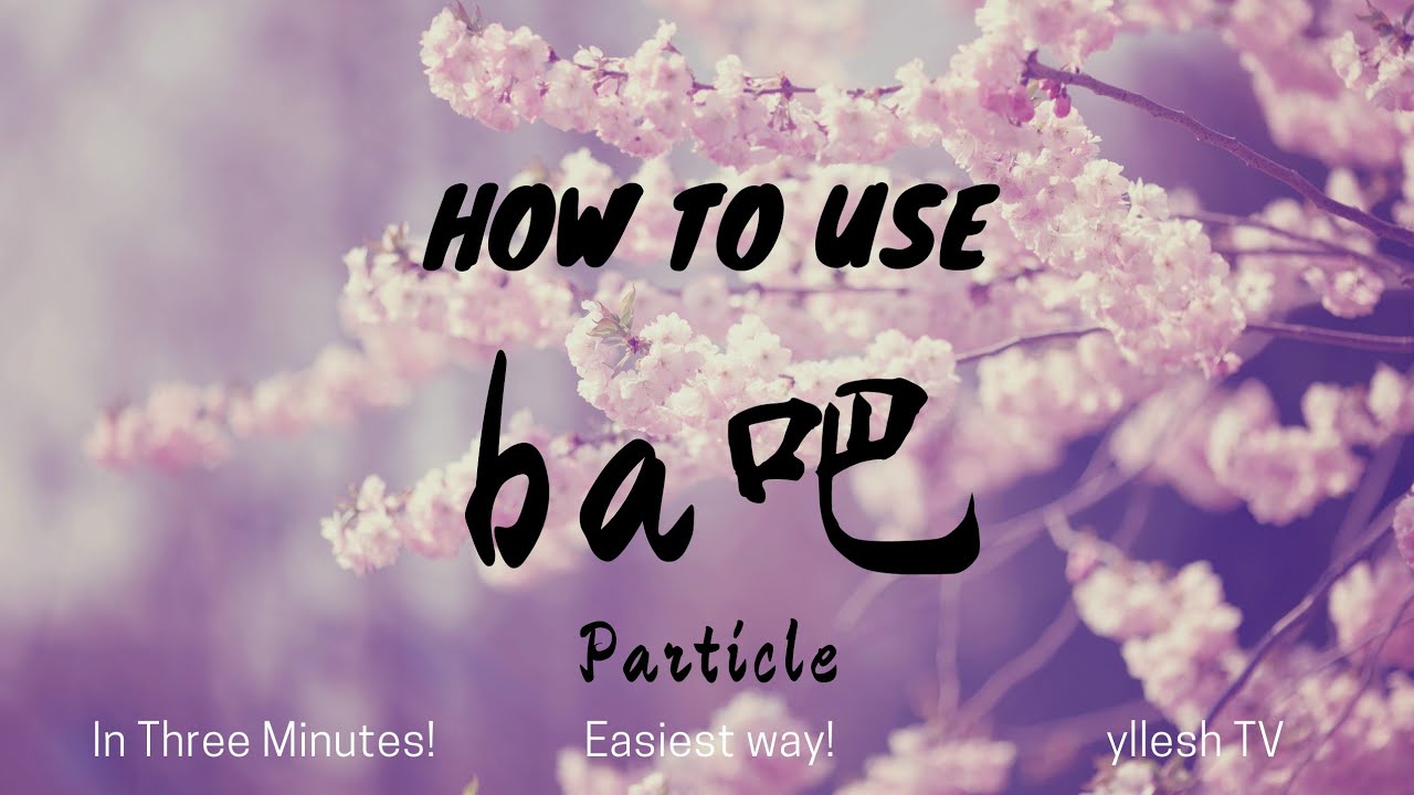 Mandarin Chinese Particles| How to use ba吧| yllesh TV - YouTube