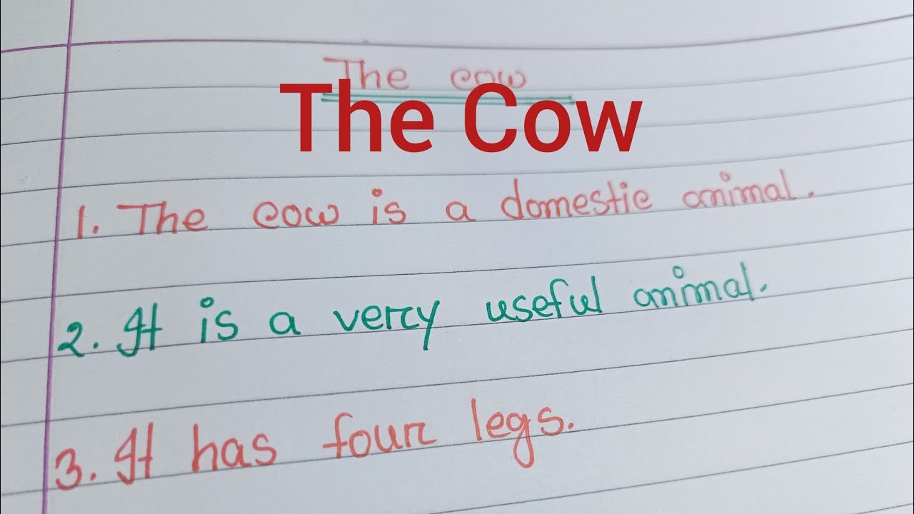 The cow/ The cow paragraph/ The cow essay.About the cow - YouTube