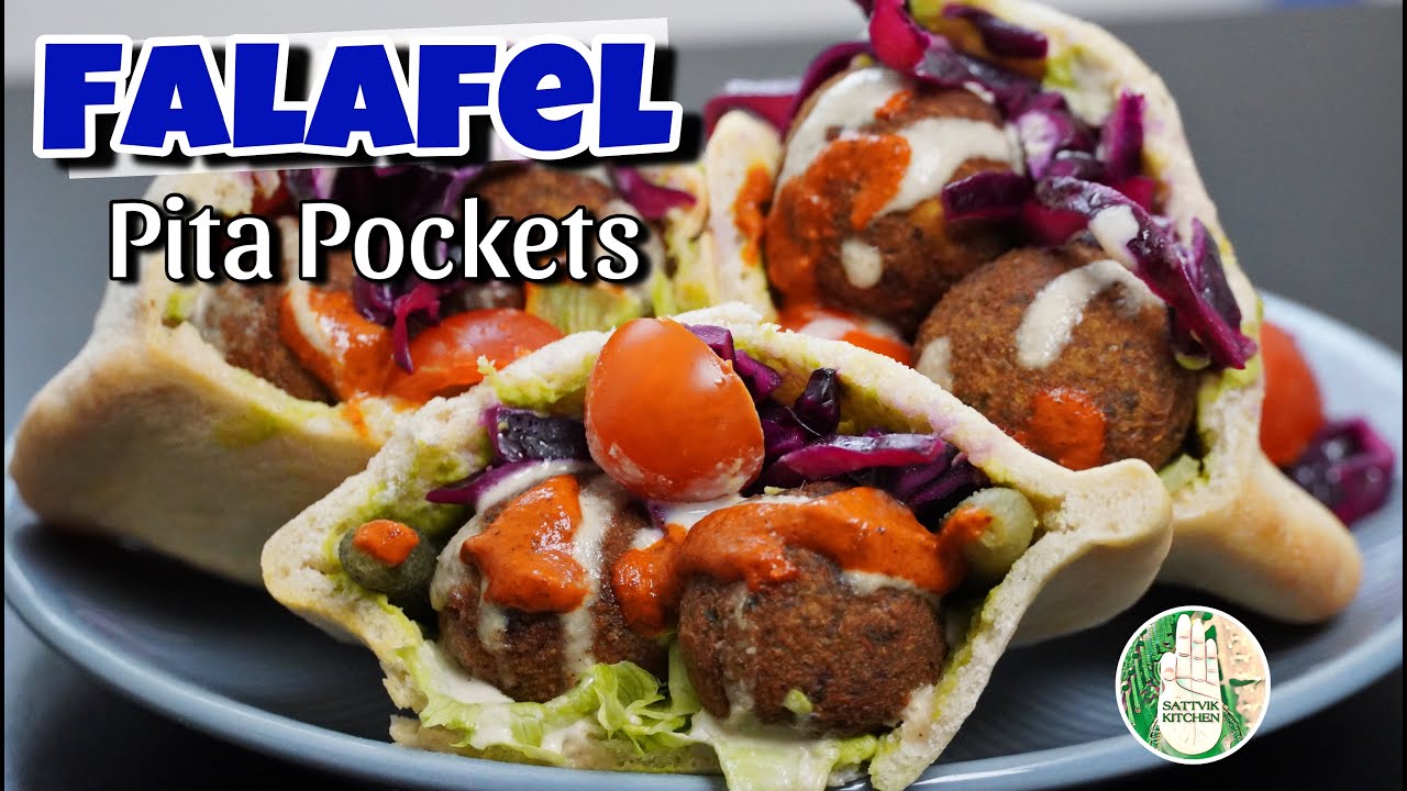 Falafel Pita Pockets recipe - No Onion No Garlic Falafel recipe ...