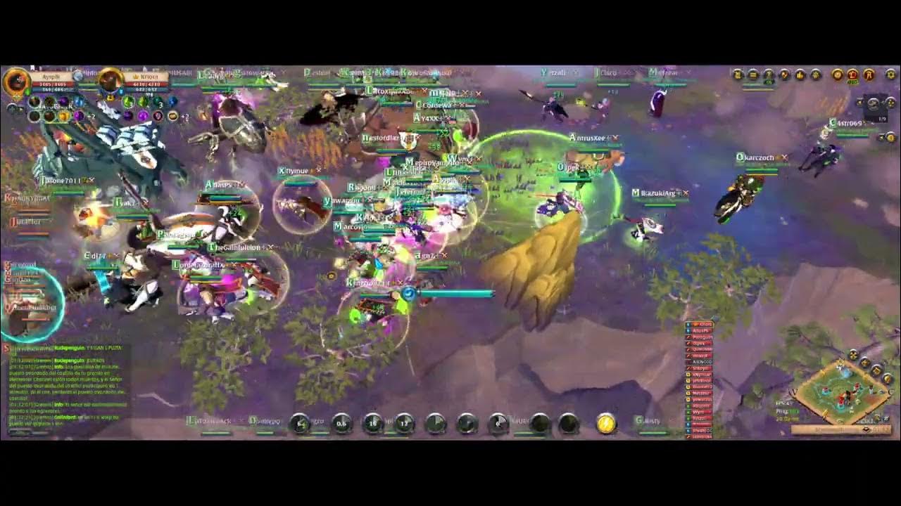 Segunda pelea Castillos - Gremio Monos con Navaja - Albion Online ZvZ - YouTube