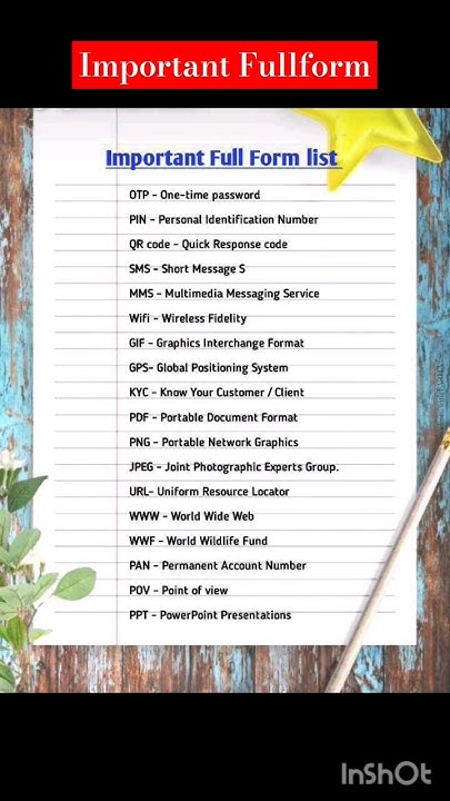 Important fullform related to computer #computerscience #computer #education - YouTube
