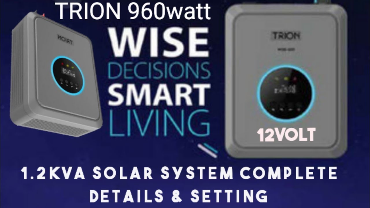 1.2kw solar system trion inverter complete details and setting - YouTube