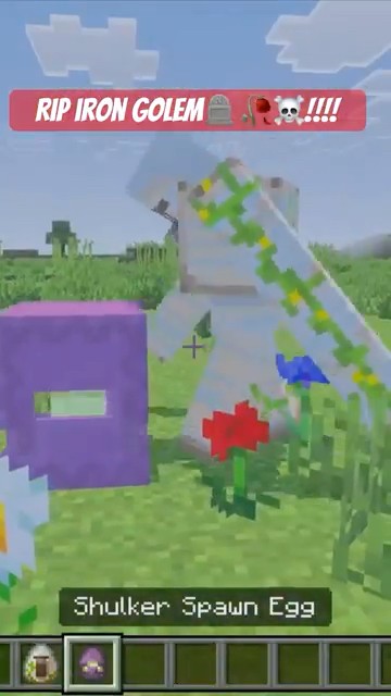 Rip iron golem🥀💀🥶!!! #minecraft #trending #gaming #videogame # ...