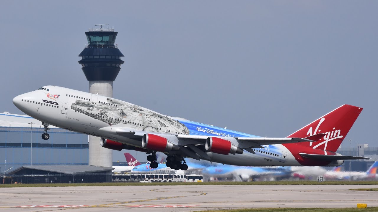 LAST DEPARTURE & Wing Wave | FAREWELL G-VLIP Millennium FALCON | Boeing ...