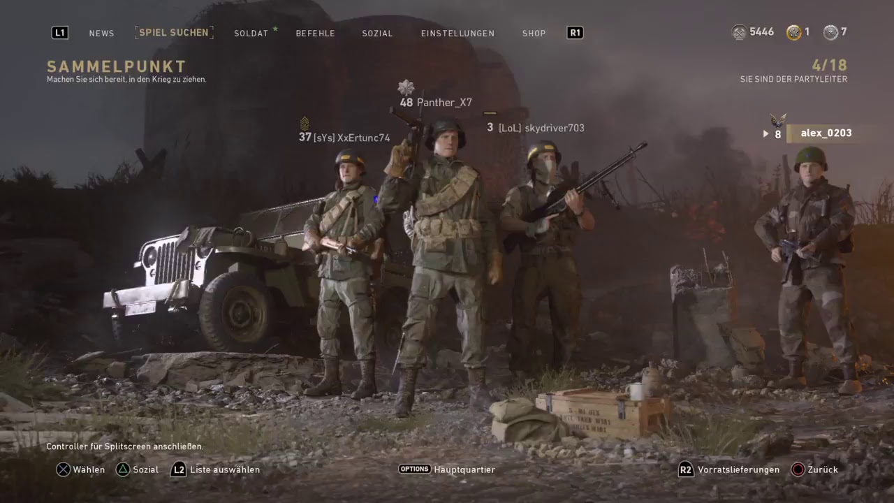 CoD WW2 Multiplayer Krieg PS4 Gameplay German Deutsch - YouTube