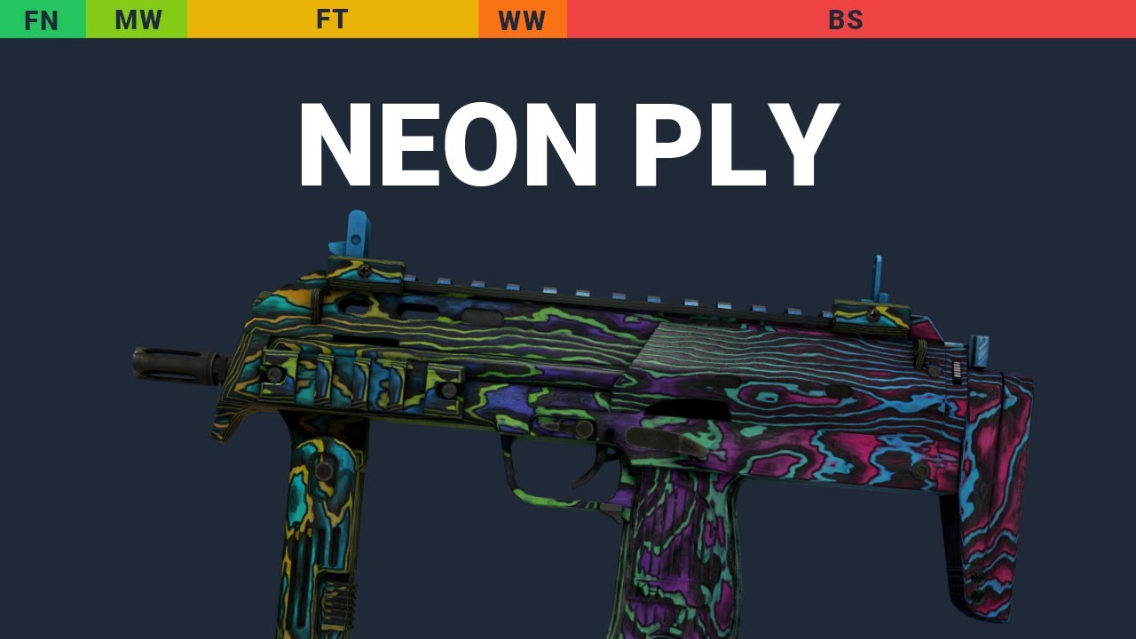 MP7 Neon Ply - Skin Float And Wear Preview - YouTube