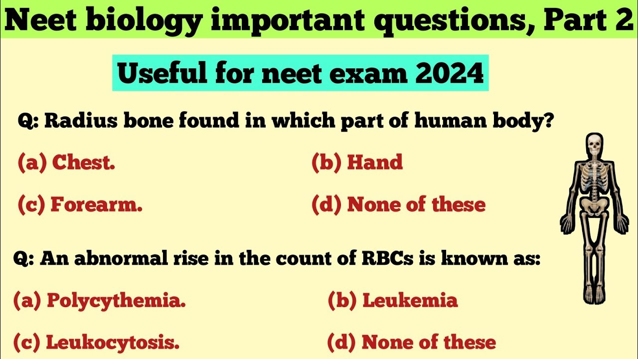 Biology important questions for neet exam | Part: 02 | Neet biology ...