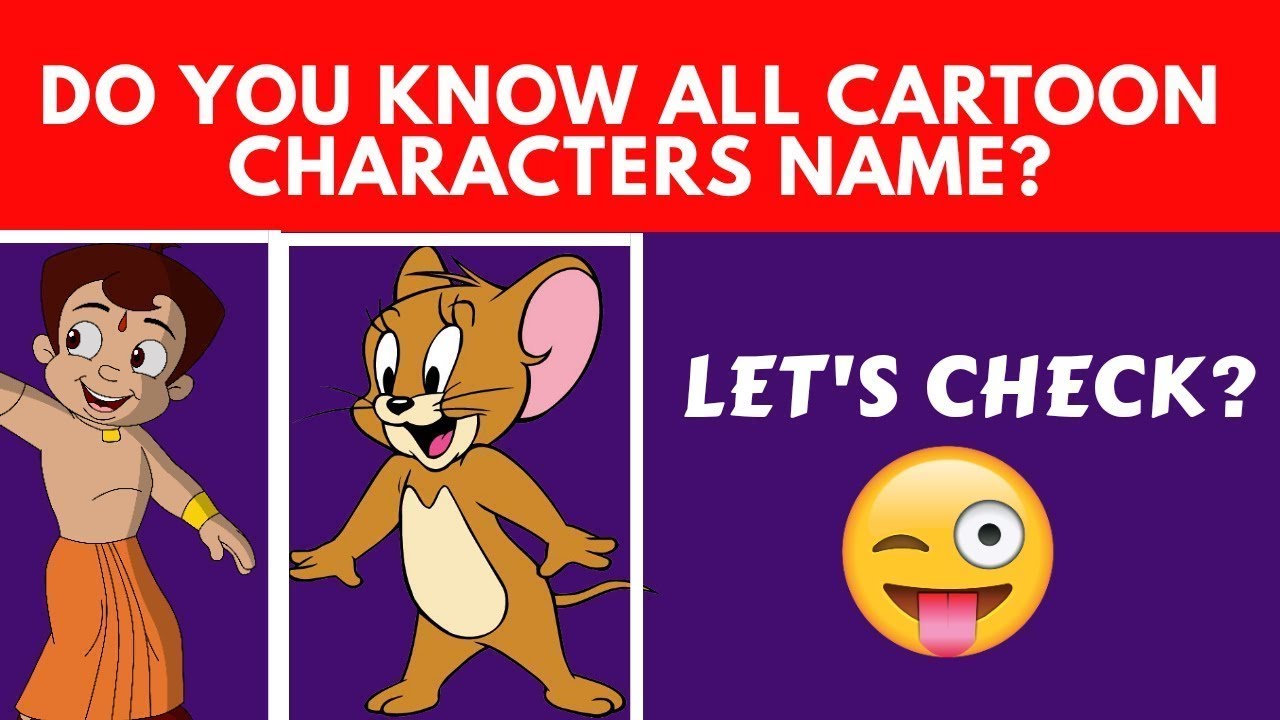 Cartoon character with picture ! Famous Cartoon name in English for pre ...