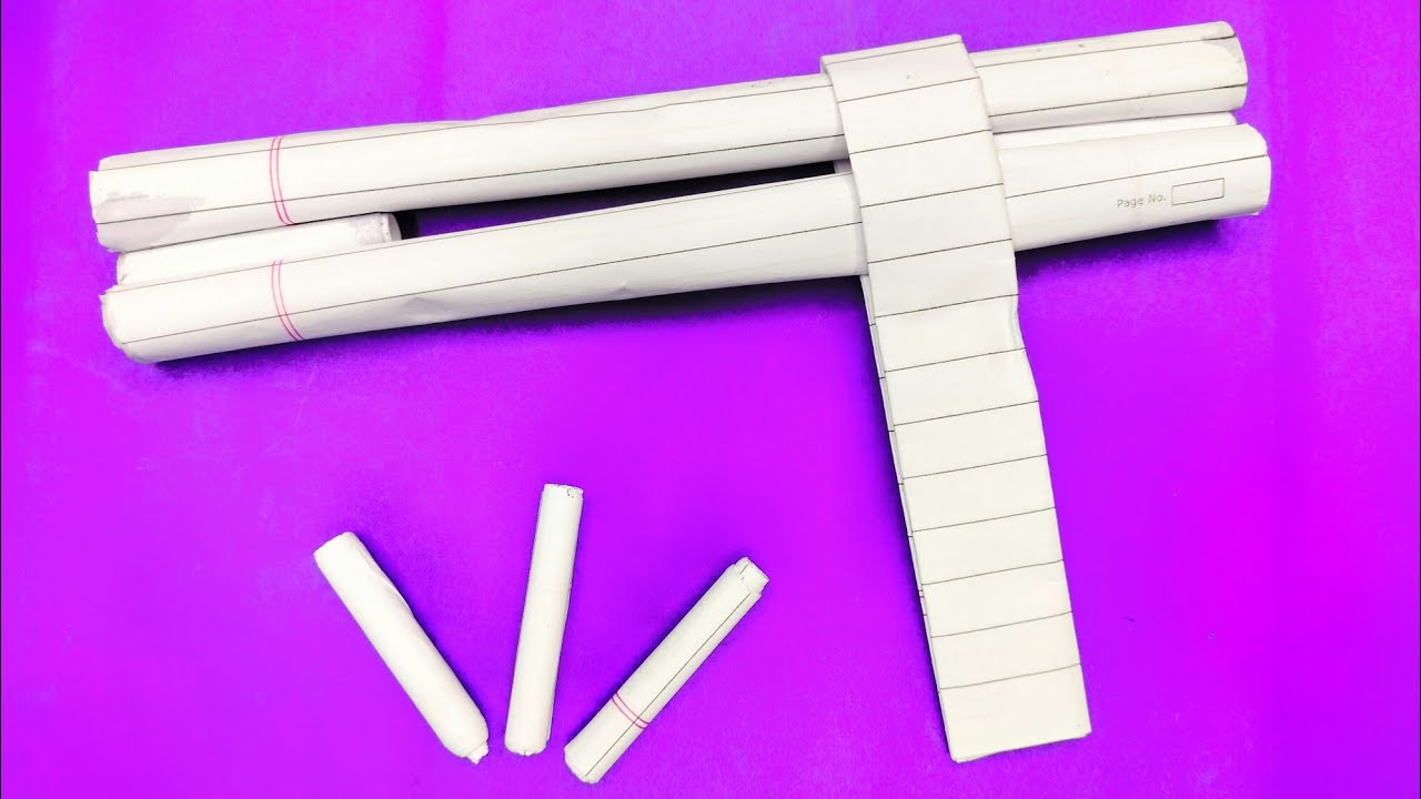 How to make Powerfull Homemade Paper Gun | Simple & powerful Paper Gun ...