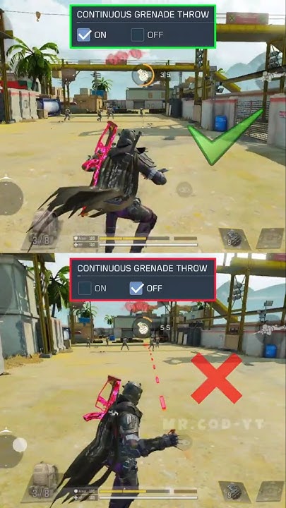 Best Continuous Grenade Setting🔥💪Pro Settings in CODM BR💯Codm br Tips Tricks #shorts #codmbr # ...