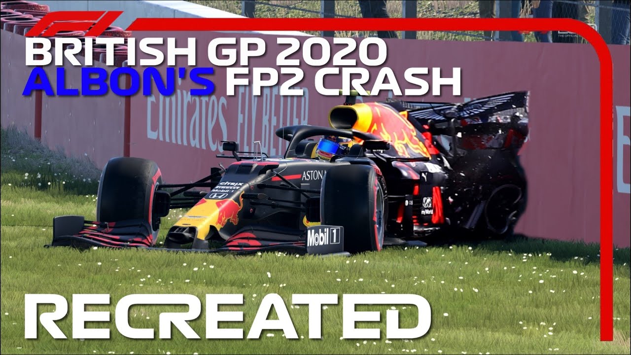 F1 2020 GAME: RECREATING ALEX ALBON'S BRITISH GP FP2 CRASH - YouTube