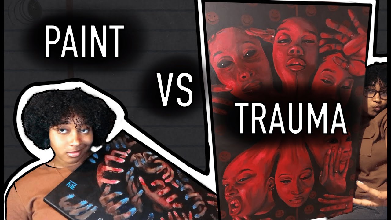 Paint Vs Trauma "Painting my Sadness" (Acrylic on Canvas) - YouTube