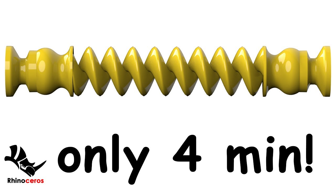 How to Model 3d Stair Railing in Rhinoceros - 003 - YouTube