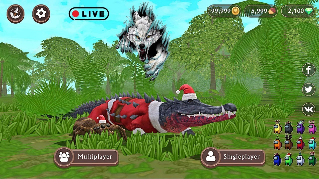 🔴 LIVE | WildCraft: Crocodile | Among Us | The Wolf | - YouTube