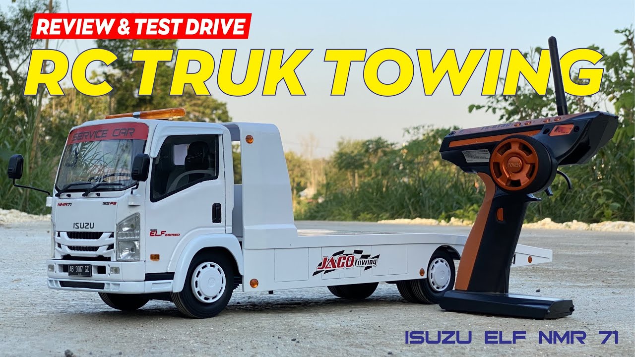 REVIEW & TEST DRIVE MINATUR RC TRUK TOWING ISUZU ELF NMR 71 - YouTube