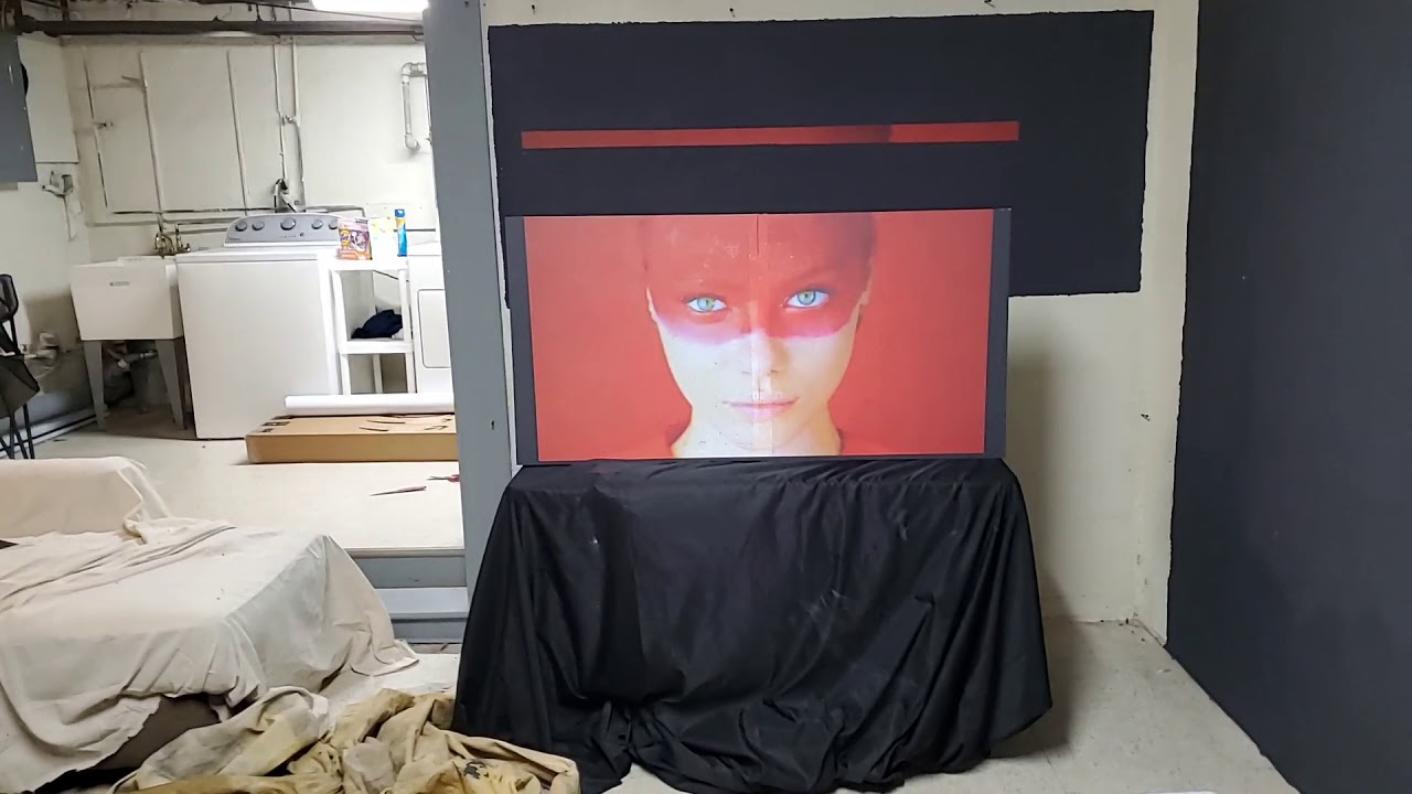 Green Styrofoam white masking tape ALR Projection Screen using our ...