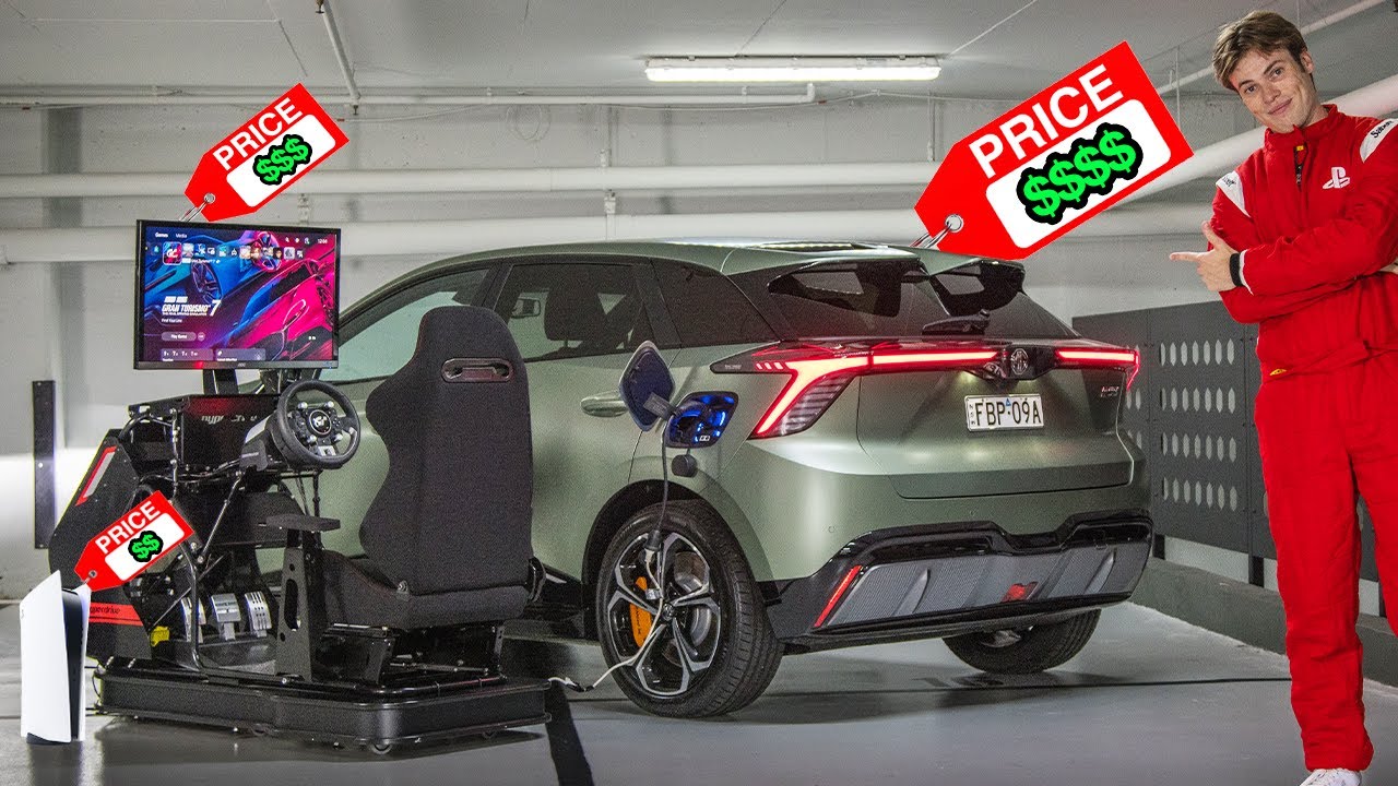 Using a car to power a PS5 race sim - YouTube