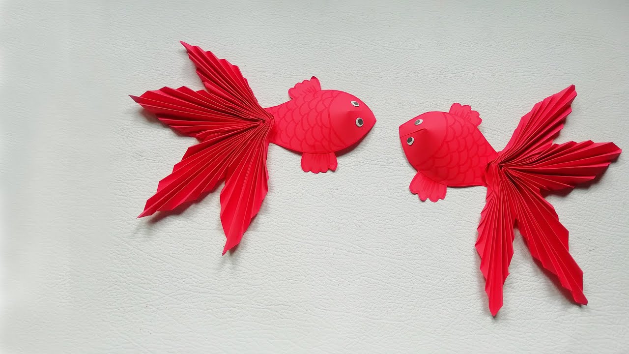 How to Make a 3D Paper aquarium Fish - DIY Origami Fish Craft Easy ...