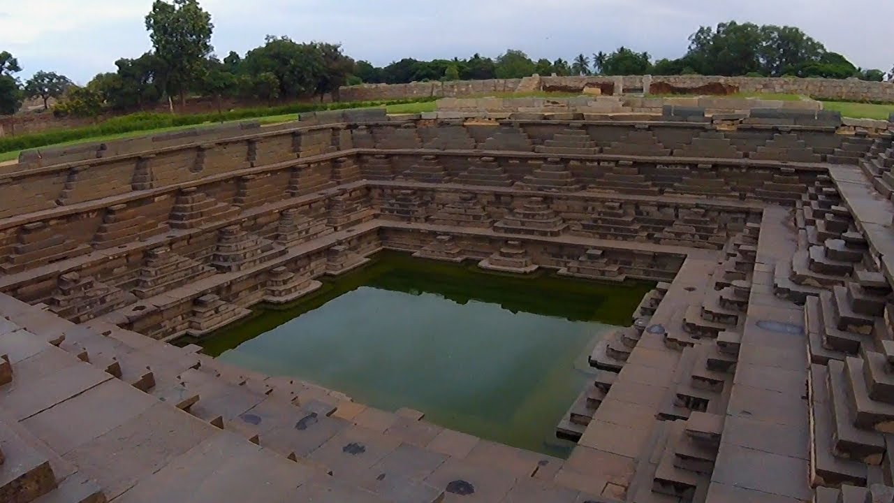Geometrically Symmmetric Stepped Tank & Pushkarani of Hampi | Ruins of ...