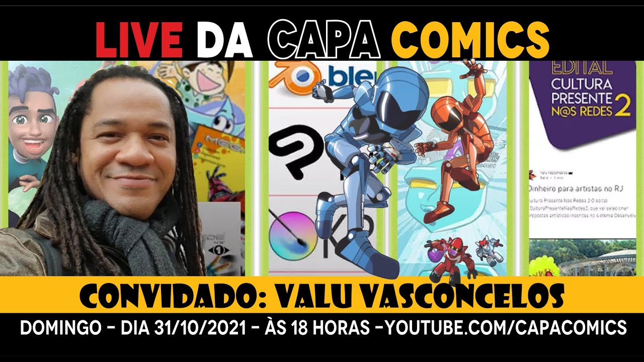 LIVE da CAPA Comics - com Valu Vasconcelos - YouTube