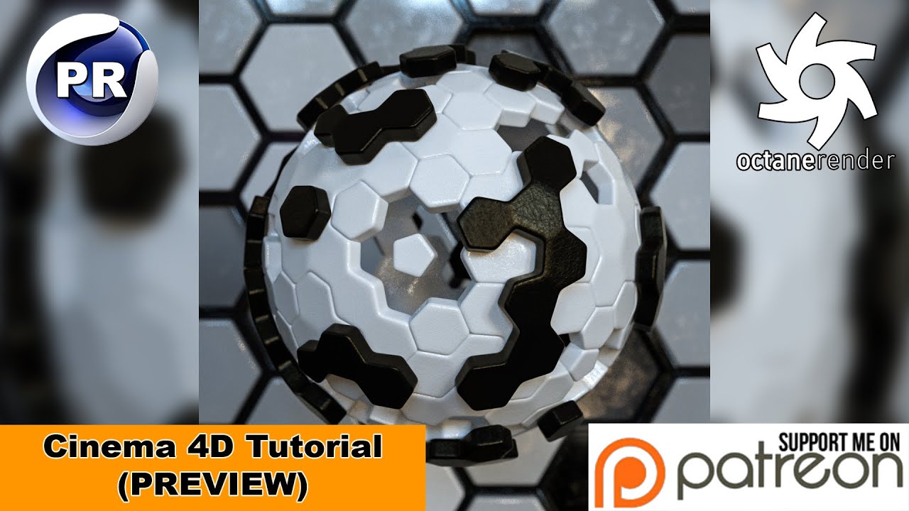 HEX-SPHERE (C4D Tutorial Preview) - YouTube