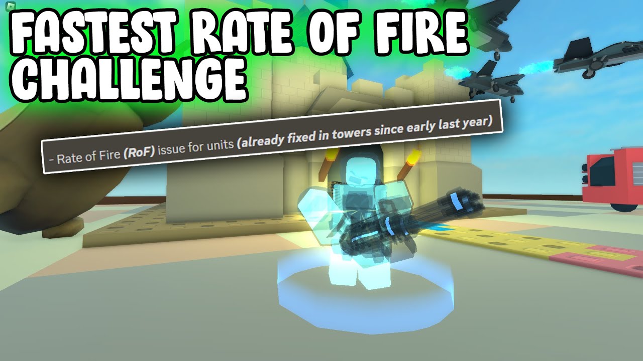 FASTEST RATE OF FIRE ONLY | Tower Defense Simulator | ROBLOX - YouTube