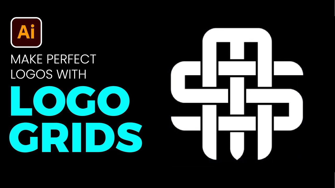 How to design a crossed monogram logo adobe illustrator tutorial - YouTube