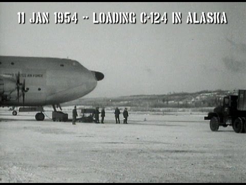 C-124 Loading With Elevator in Alaska - January 1954 - YouTube