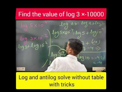 find the value of log 3 ×(-10000) log and antilog solve without logarithm table - YouTube