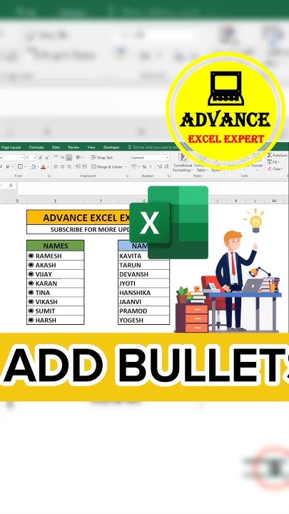 🔥😎How To Insert Bullets In Excel || Advance Excel💯 || #shortsfeed #excel #shorts #youtube - YouTube