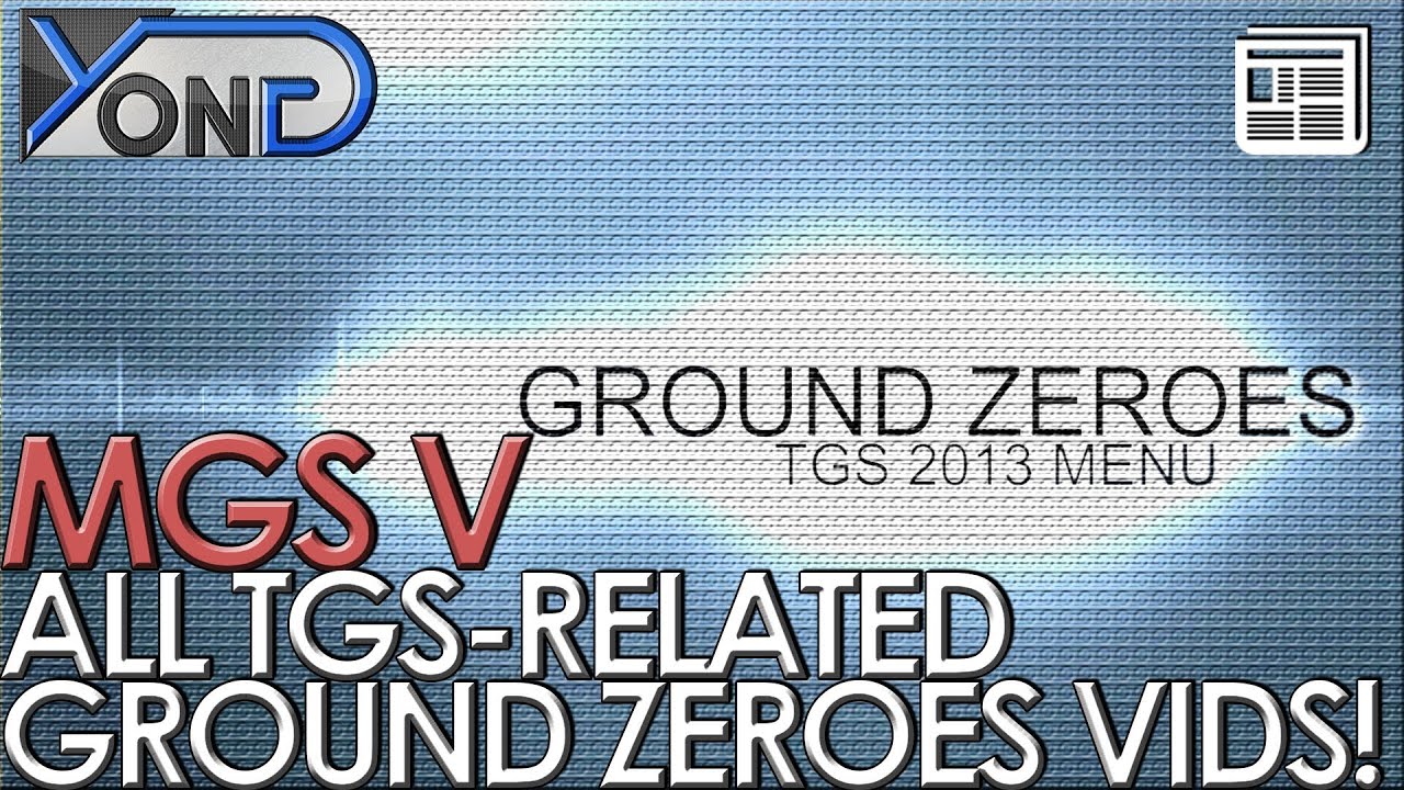 Metal Gear Solid V - Ground Zeroes TGS 2013 Main Menu! Every TGS ...