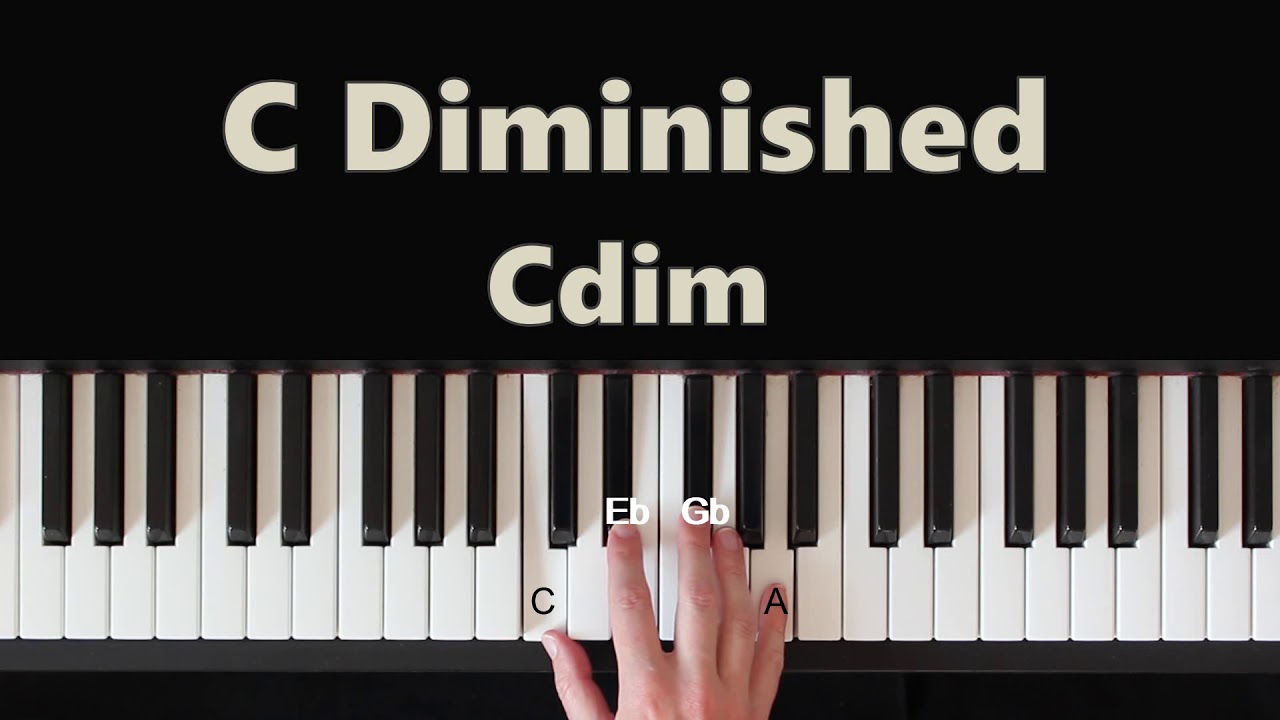 How To Play C Diminished Chord On Piano - YouTube