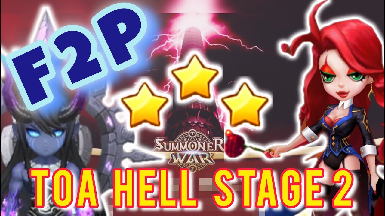 TOA Hell - Stage 2 - 3 Star - March/April 2024 - Summoners War ! - YouTube