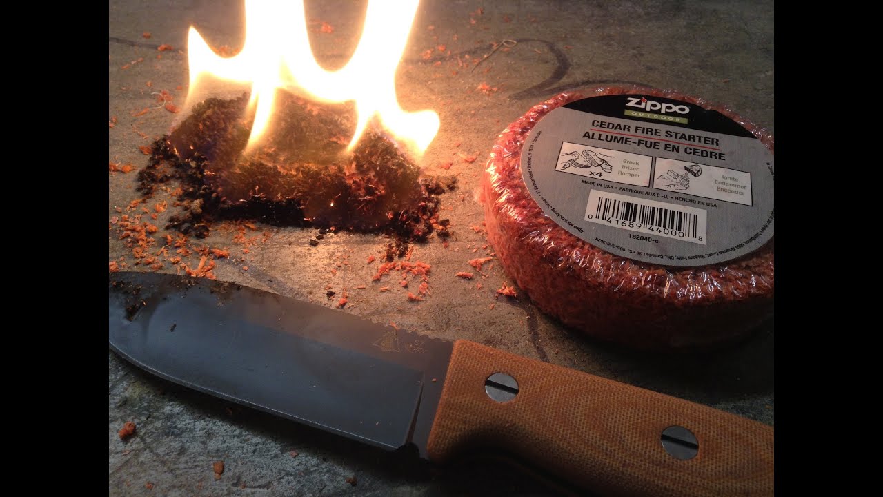 Testing the Zippo Cedar Fire Starter - YouTube