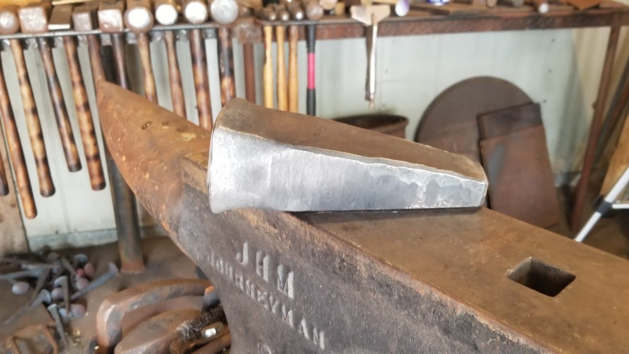 Forging a Viking Stump Anvil. - YouTube