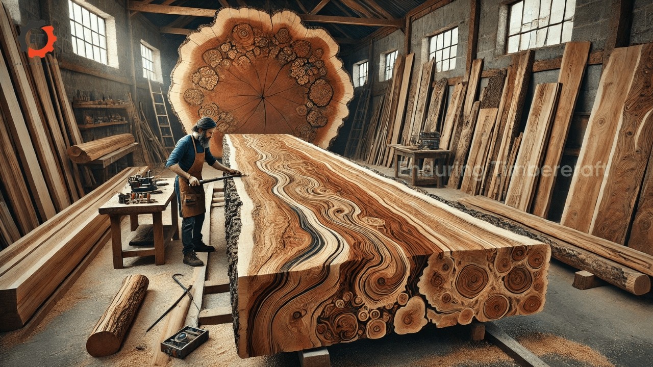 Incredibly Large Wood Cutting Factory Making Giant Wooden Tables ...