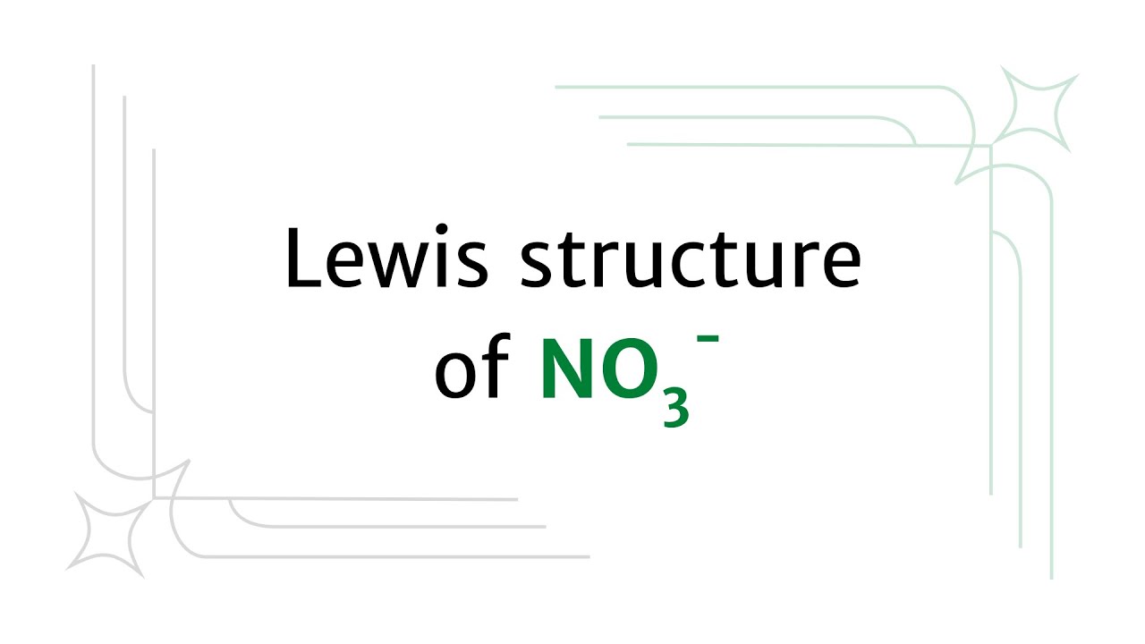 Lewis structure of NO3- - YouTube