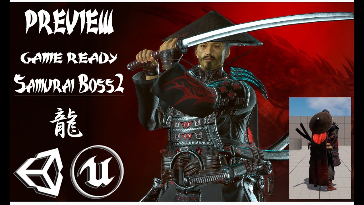 PREVIEW GAME READY 3D Character Samurai Boss 2 Epic Skeleton - YouTube