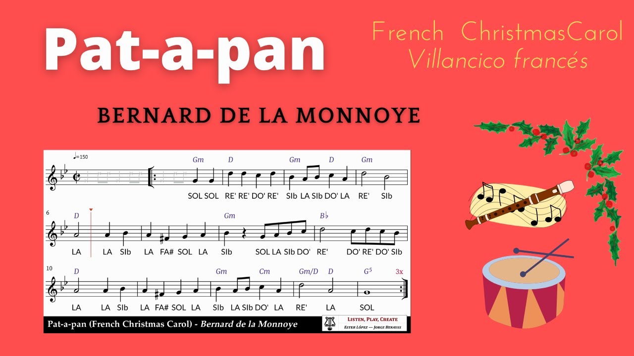 Pat-a-pan (French Christmas Carol)-Bernard de La Monnoye (playalong ...