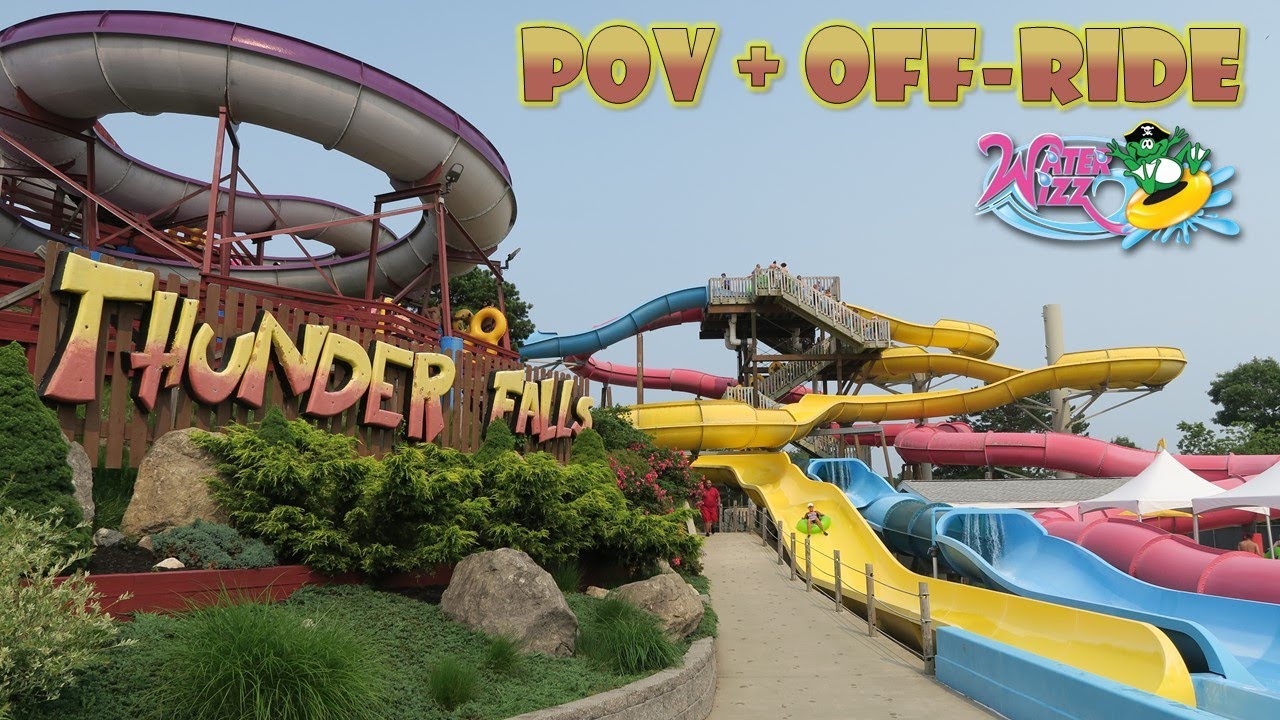 Thunder Falls POVs + Off-Ride Footage, Water Wizz Tube Slides | Non ...