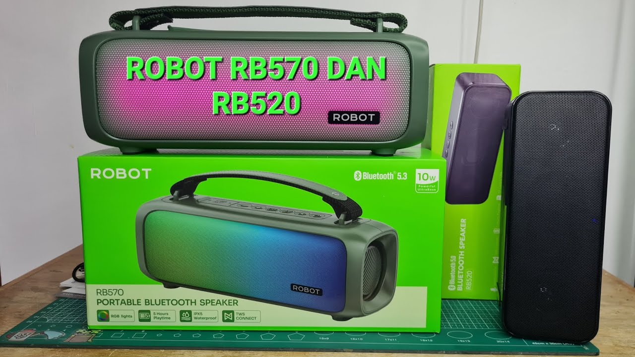 PERBANDINGAN SPEAKER BLUETOOTH ROBOT RB570 DAN RB520 - YouTube